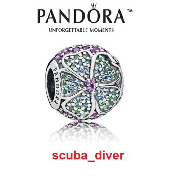 Pandora | Jewelry | Pandora Glorious Blooms Multicolor Sterling Silver ...